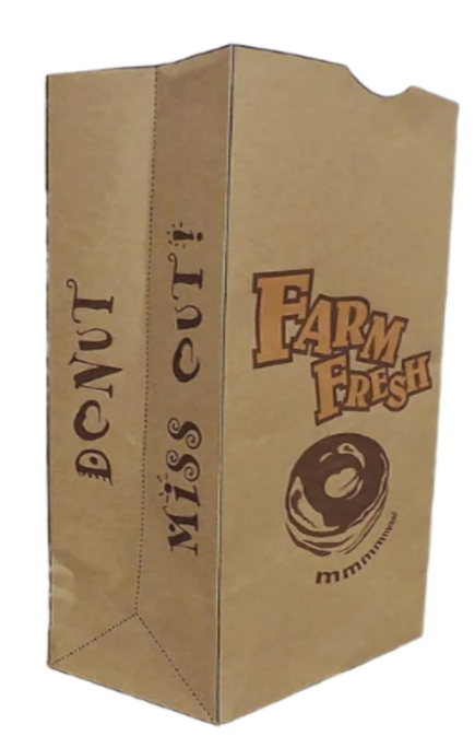 Donut Bag #8 -8lb Kraft Paper Bags S.O.S. Grease Proof