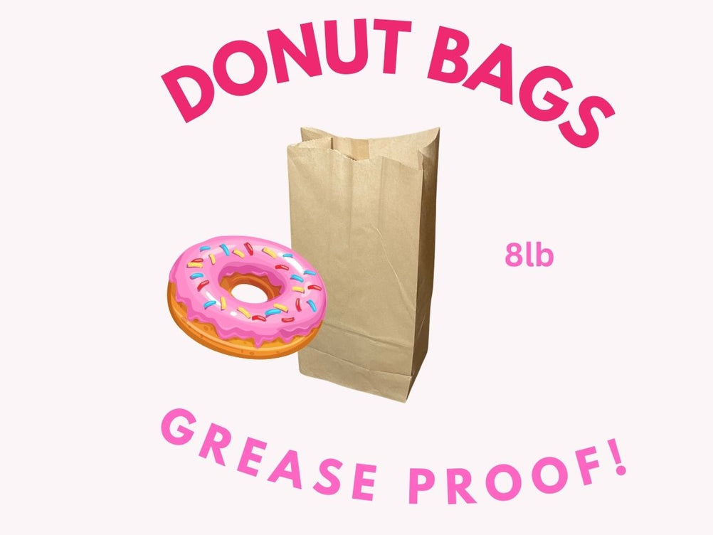 Donut Bag #8 -8lb Kraft Paper Bags S.O.S. Grease Proof